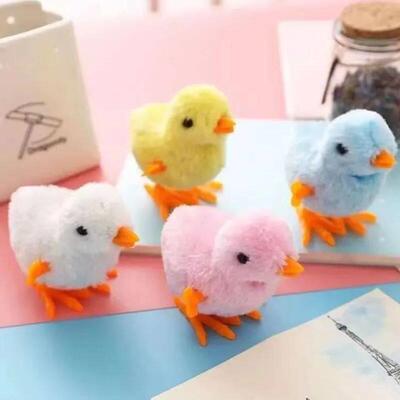 Pet Cat Toys Jumping Walking Hopping Cartoon Plush Chicken C