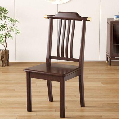 中式实木餐椅用简约代椅家子背椅吃饭PEC靠饭现店餐厅酒店凳子餐