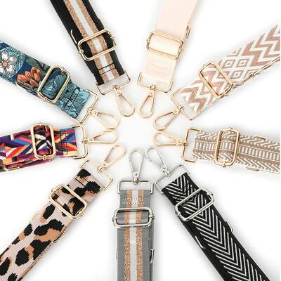 Nylon/Cotton Bag Strap Women Colored Straps for Crossbody