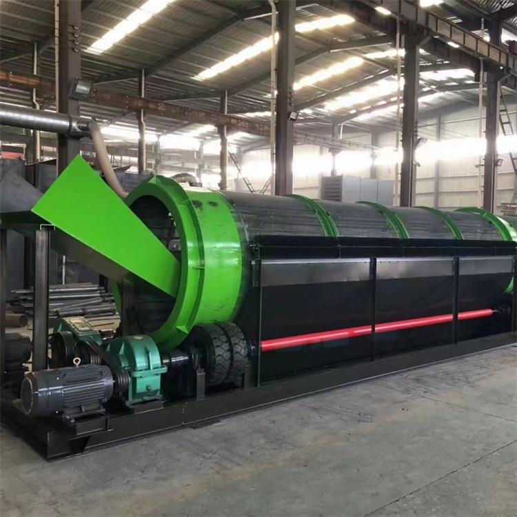 简易式20 30 50木粉锯末筛机 0沙型震动轴滚筒筛 铲车上料20圆筒3