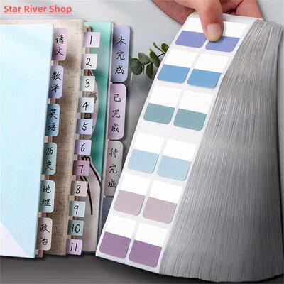 10 Sheets Sticky Index Tabs, Writable File Tabs Flags Notebo