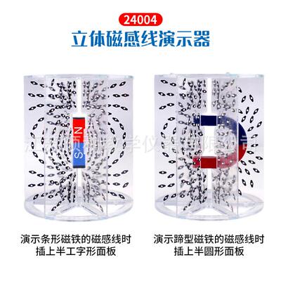 立体磁感线演示器 24004附蹄形磁铁条形磁铁物理磁场演示实验器材