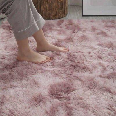 Grey Carpet Tie Dyeing Plush Soft Carpets For Living Room Be