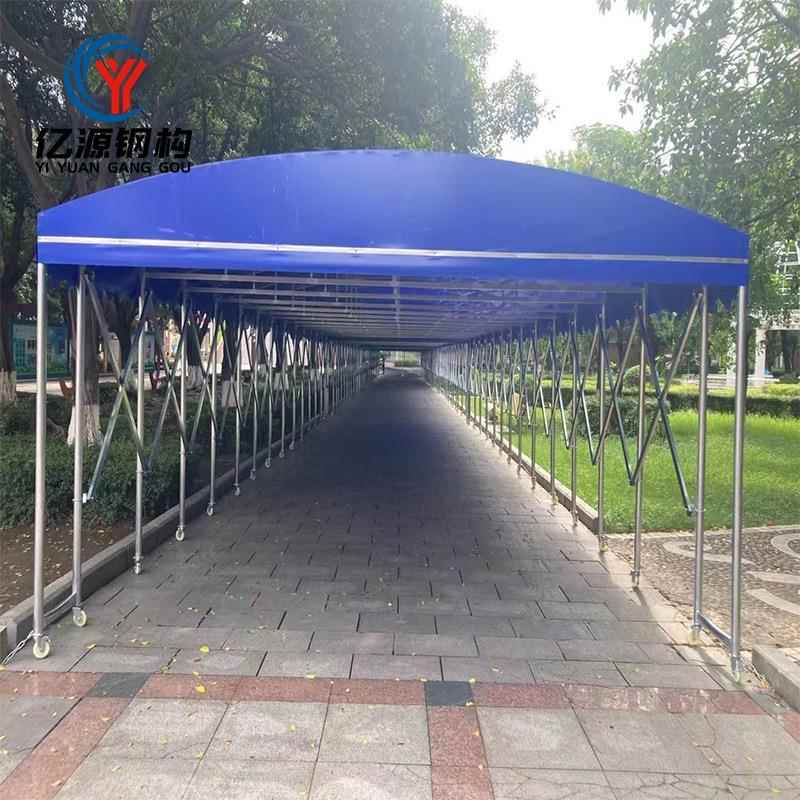 遮阳棚雨棚活活动雨棚动推拉棚雨折叠可移动伸缩式雨蓬篮场防式便