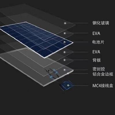 太阳能板光伏组件铝框层压太阳能充电板单晶400W别墅屋顶发电系统