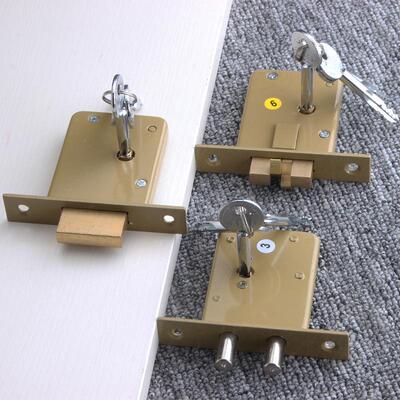 AFS安防门锁B1045/1046双杆插芯锁防盗锁隐形门锁十字钥匙管井锁