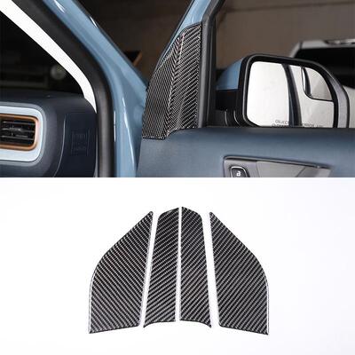 适用于22款福特独行侠Maverick内A柱装饰贴真碳纤（软）4件套