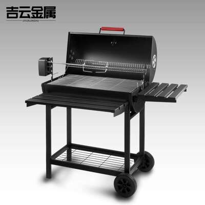 家用烧烤炉别墅烧烤架庭院烤架木炭野外户外烤炉美式BBQ焖烤5