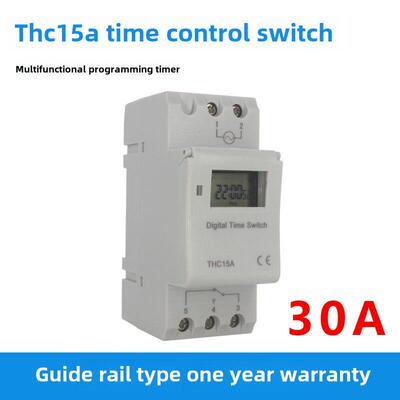 Thc15A小型微电脑时间控制开关时间控制轨道电源定时器Ac220Vdc12