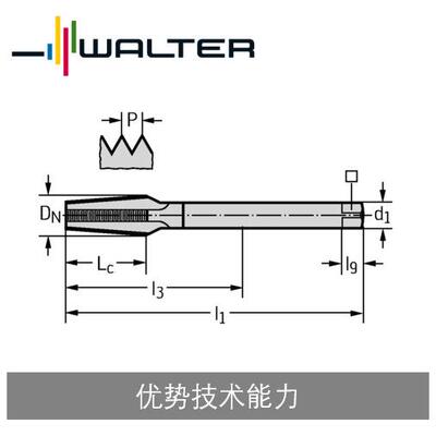 瓦尔特螺纹加工 高速钢丝锥 G Rc Rp NPT NPTF Pg BSW Tr