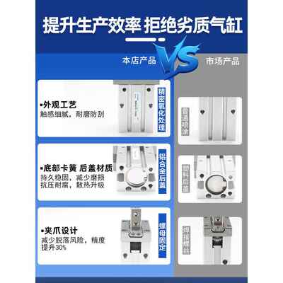 mhzl气动手指气缸MHZ2-16/20/25/32D机械手小型平行夹爪气爪HFZ10