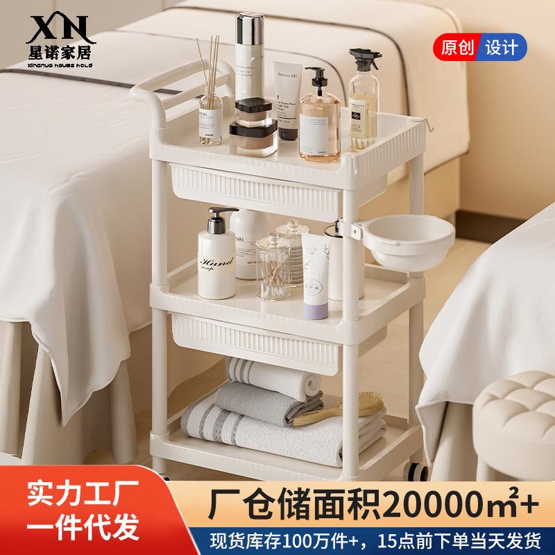 严选美容院小推车置物架手推工具车护理火罐车家用卧室婴儿收纳架
