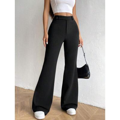 K 46288 fleece high waist pants 加绒西装裤跨境速卖通亚马