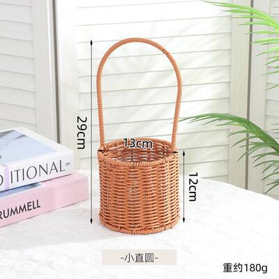 伴手礼藤编花篮花篮水果花店花瓶