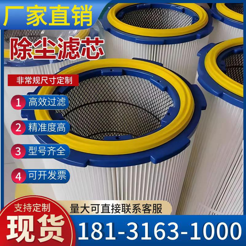 六耳快拆工业除尘滤芯抛丸机除尘滤筒防静电阻燃粉末回收螺杆滤筒
