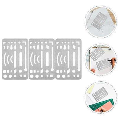 3 Pcs Stainless Erasing Shield Steel Wipe Pictures Eraser