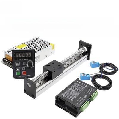 单线轨直线导轨工作台滚珠丝杆滑台精密龙门架步进十字电机DM542