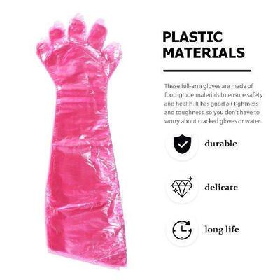 50 Pcs Food Grade Veterinary Delivery Gloves Long