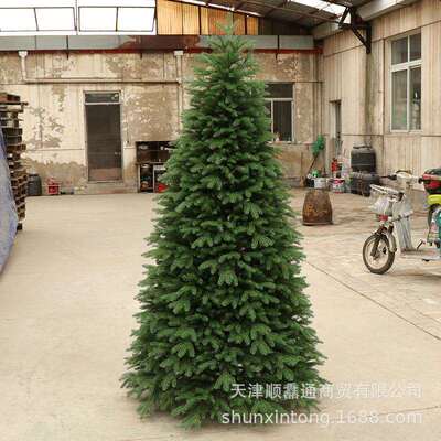 纯pe圣诞树Christmastree圣诞节日装饰裸松树纯PE仿真加密圣诞树