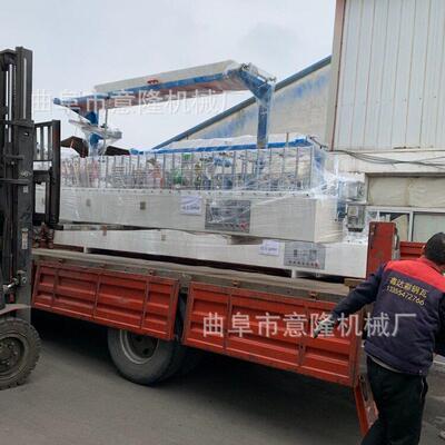 意隆门线条300宽pru胶包覆机实木纤维板全自动覆膜机大板包覆机