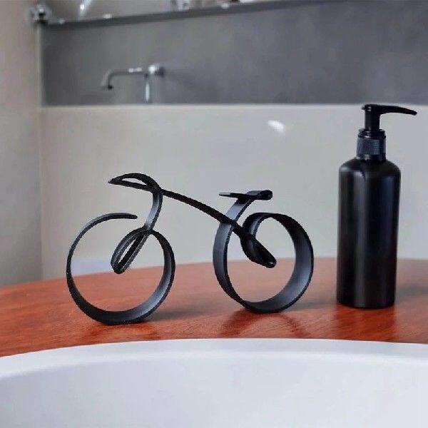 Minimalist Bicycle Cast Iron Art Sculpture Retro Desktop