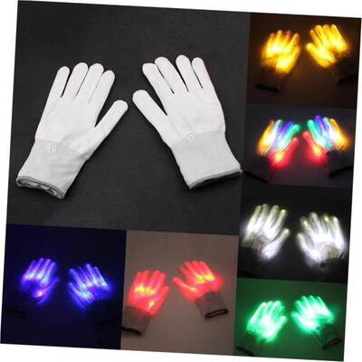 LED Gloves Neon Guantes Glowing Halloween Party Light Props