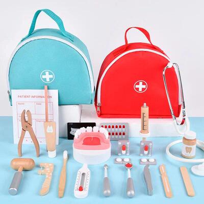 Wooden Pretend Play Doctor Educational Toys for Children Sim