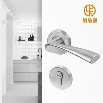304不锈钢LAQ房门锁卧室门木门门分体锁卫生间音静通用型锁具把手