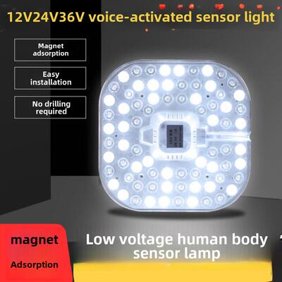 低压12v声控人体感应灯12v24vled灯12伏灯板36v直流led灯船用灯板