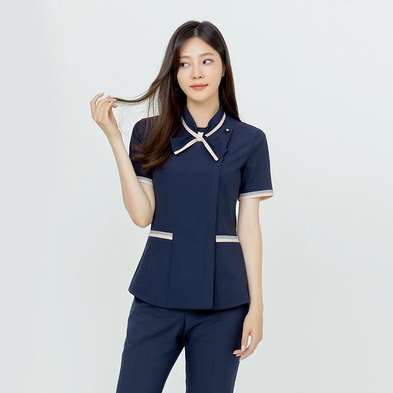 韩式时尚春夏医护制服口腔护士服产后月子中心护理师导医美容工服