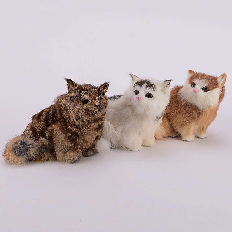 仿真猫咪会叫可爱小猫玩偶模型创意家居装饰品摆件毛绒玩具公仔