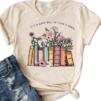 Women's floral printed cotton T-shirt