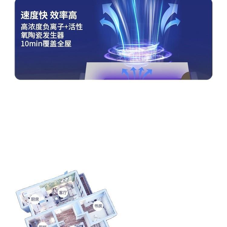 小型空气净化器家用卧室除甲醛卫生间厕所宠物除臭桌面迷你净化机