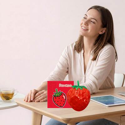 DOWMOO Strawberry Squeeze Toy - Soft, Squishy, and Stress-Re