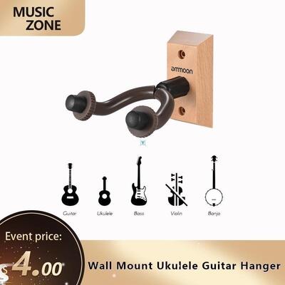 Wall Mount Ukulele Guitar Hanger Hook Ukelele Uke Stringed