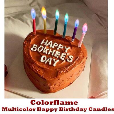 Colorflame Multicolor Happy Birthday Candle Unscented