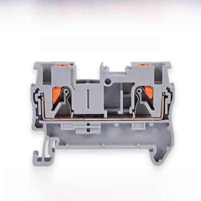 福卡Pt2.5插入式端子排轨道连接器2.5mm方形免工具端子排