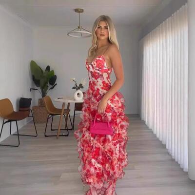 Off shoulder women's fairy style long evening dress dress