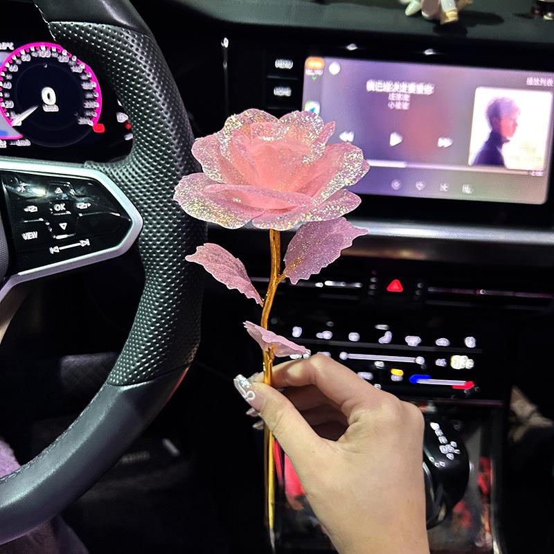 炫彩玫瑰花母亲节永生花束金箔浪漫情人节送老婆女友闺蜜生日礼物