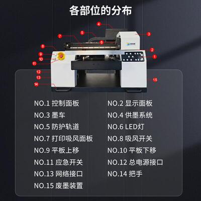 UFL-330盒备小型a3平面uv打印机礼DTFU标V手机壳打印设万能水晶印