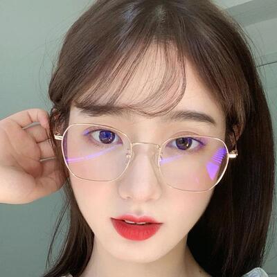 新款韩版小框男近视眼镜电脑房辐射护平目光古手机防蓝光女潮复眼