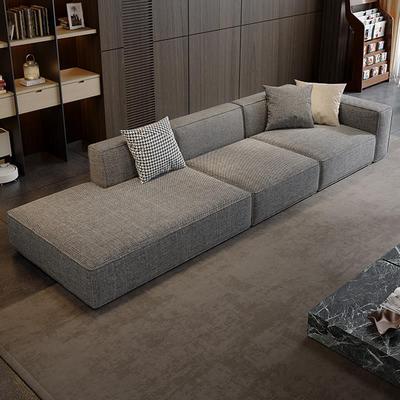 意大利Normcore棉麻面料沙发现代无障碍豪华客厅家庭小公寓直排豆