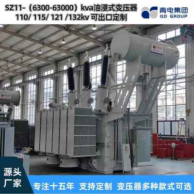 青电变压器厂 SZ20- 6300 25000 63000KVA/110kv油浸式主变压器