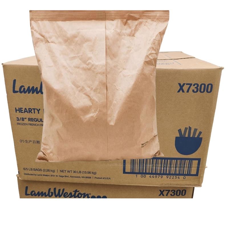 美国LambWeston蓝威斯顿X7300冷冻3/8粗薯条2.26kg油炸速成食品