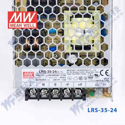 高档明纬LRS-D35-24 5W电源台24V1.5A直3流开关稳压220V转24VC湾