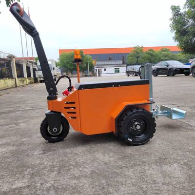 普夫行尔式步货电动牵引车同轨迹挂车183平板搬运车间厂区拉拖车