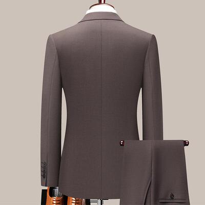 秋季款中年男9907-L士高档西商服套装休闲务婚礼新郎伴新郎修身西