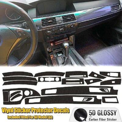 Car Interior Trim Protective Film Decoration 5D Carbon