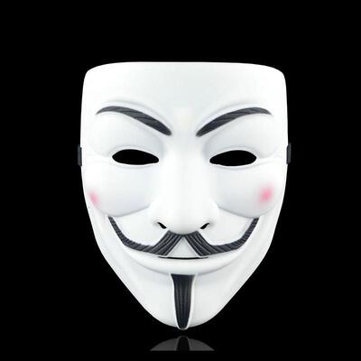 Movie Cosplay V for Vendetta Hacker Mask Anonymous Guy Fawke