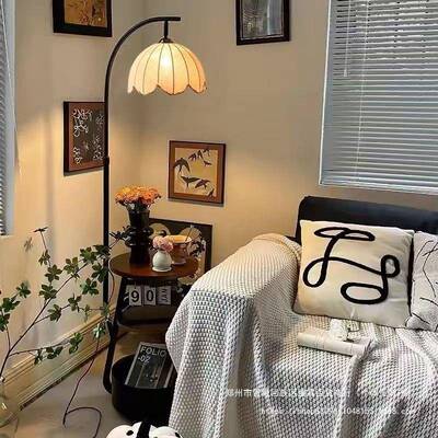 台古卧室床头落地灯法式SBT围复古客厅沙发旁装饰氛灯中风置物收